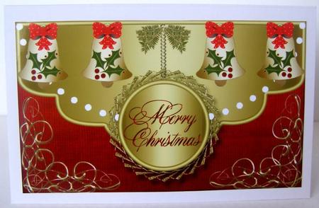 Christmas Card Fronts with Christmas Bells - CUP347834_96 | Craftsuprint