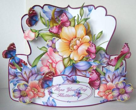 3D Push Pull - Butterfly Card - CUP368089_351 | Craftsuprint