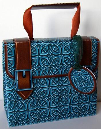 Briefcase Gift Box Turquoise Embossed Metallic - CUP380315_422 ...