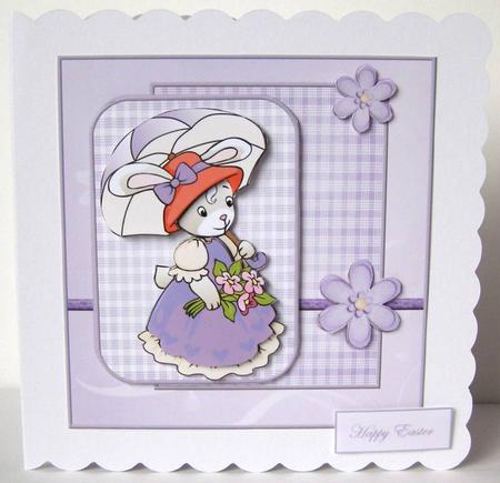 Sunshade Rabbit Card Front and Topper - CUP392682_8 | Craftsuprint