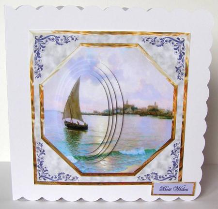 Fishing Boat Card with Layers - CUP441585_8 | Craftsuprint