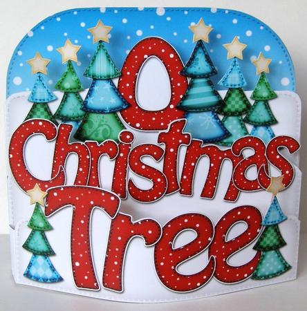 O Christmas Tree Pop Out Xmas Word Card - CUP448654_359 | Craftsuprint