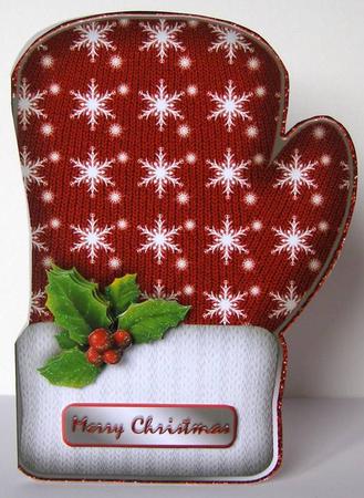 Christmas Mittens - Red - CUP461606_1648 | Craftsuprint