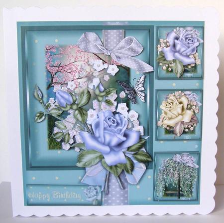 The Blue Rose Card Front Mini Kit - CUP461998_1483 | Craftsuprint
