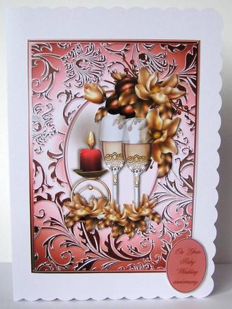 Ruby Wedding Anniversary Card Front - CUP329381_1483 | Craftsuprint
