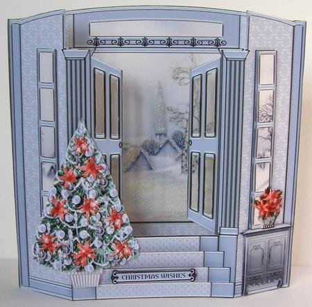 Vintage Church Christmas Door 3D Mini Kit - Photo by Margaret McCartney