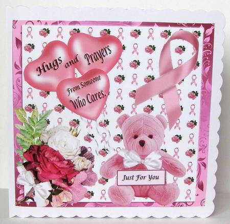 Breast Cancer Hugs and Prayers Card Topper - Photo by Margaret McCartney