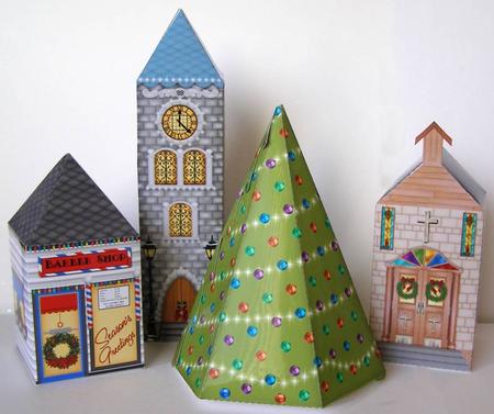 Christmas Village Treat Boxes - CUP486773_1771 | Craftsuprint