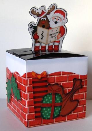 3D Xmas Singing Santa & Rudolph Shaped Top Gift Box Mini Kit ...