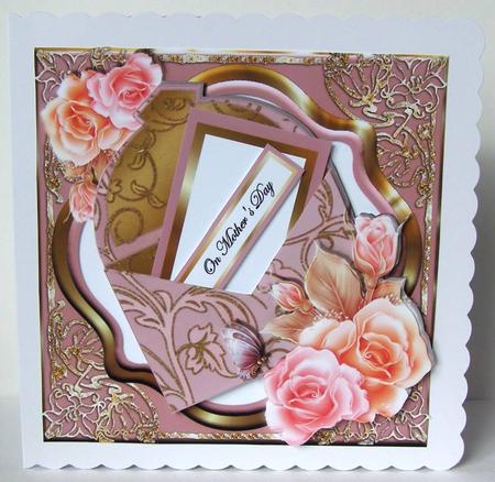 Open Envelope Card Front Mini Kit - Pink & Gold - CUP524949_1072 | Craftsuprint