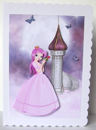 Pretty Princess and Her Castle Card Front and Decoupage - CUP526734_38 ...