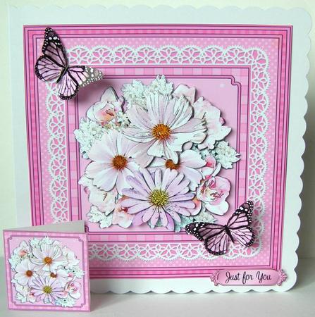 8 x 8 Flowers Butterflies & Lace 3D Decoupage Mini Kit - Photo by ...