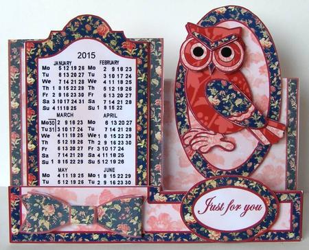 Stepper Calendar Patchwork Owl - CUP555491_173 | Craftsuprint