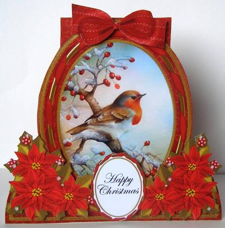 Red Robin Special Large Oval Card Mini Kit - CUP557114_10 | Craftsuprint