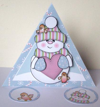 Triangle Snowman 1 Card - CUP569385_2053 | Craftsuprint