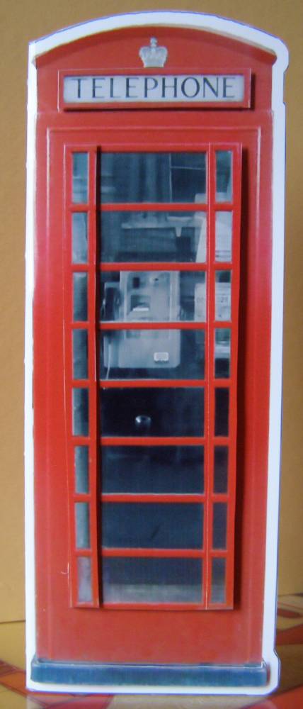 Telephone Box Shaped Card - CUP59350_37 | Craftsuprint