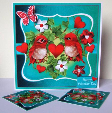 Love Birds Valentine's Day Mini Card Kit - CUP595822_1446 | Craftsuprint
