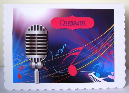 Singin' Loud Music Card Topper - CUP524871_1873 | Craftsuprint