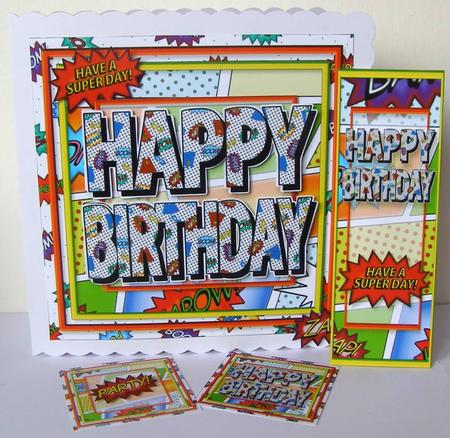 Happy Birthday Comic Book Square 8x8 Mini Kit - CUP629189_1028 ...