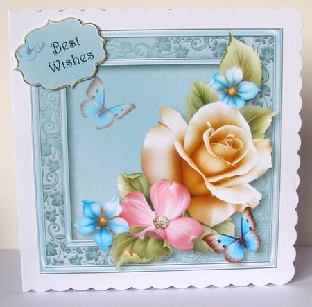 Yellow Summer Rose 8x8 Quick Topper - CUP632981_1763 | Craftsuprint