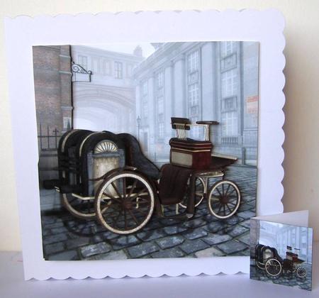 Old London - Beautiful 3D Steampunk Steam Car + Tag & Insert ...