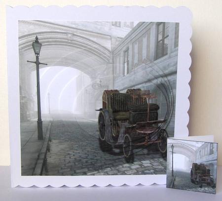 Old London - Steampunk Vintage Steam Car Pyrimage Insert+tag ...