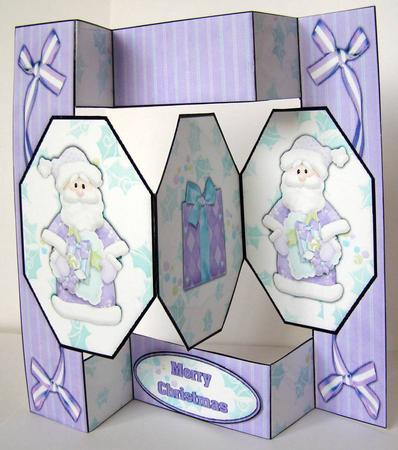 Christmas Santa Octagon Pop Up Card - CUP141808_376 | Craftsuprint