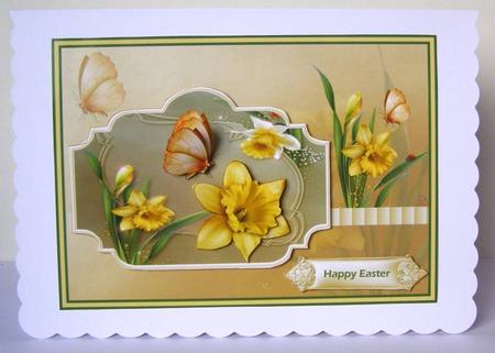 Easter Daffodils Card with Decoupage - CUP665342_8 | Craftsuprint