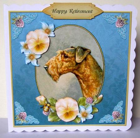 Vintage Dog Retirement 7x7 Blue Cf - CUP670165_1784 | Craftsuprint