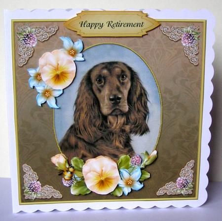 Vintage Dog Retirement 7x7 Tan Cf - CUP670169_1784 | Craftsuprint
