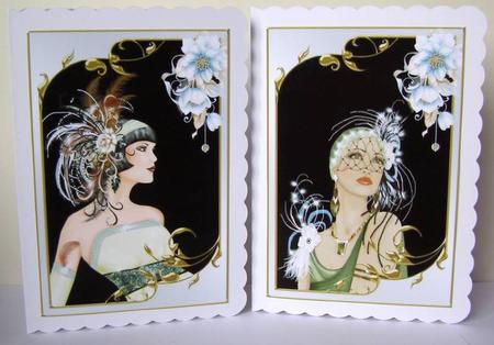 1920's Flapper Ladies No2 Card Toppers - CUP672009_1812 | Craftsuprint
