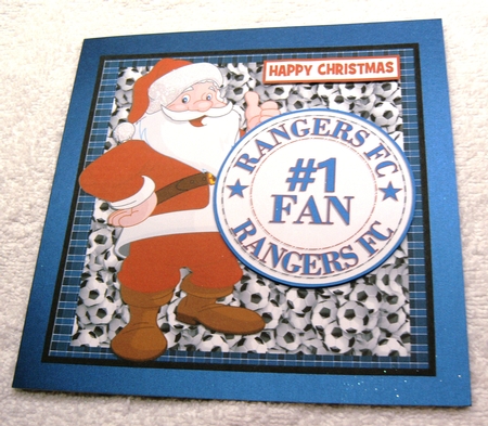 RANGERS - SANTA FOOTBALL TOPPER - CUP838064_57683 | Craftsuprint