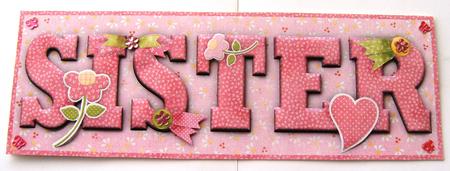 In the Pink Sister Large Dl Word Card - CUP358330_56 | Craftsuprint