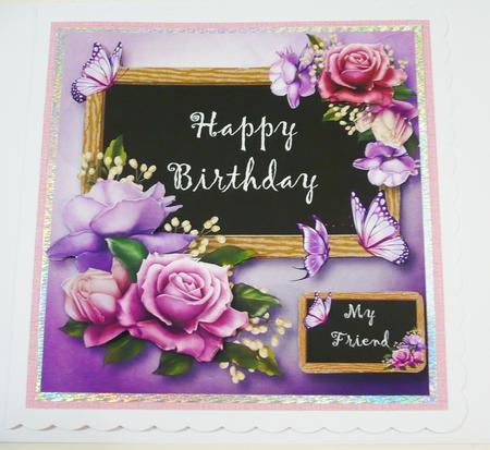 Birthday Black Board & Belle Roses - CUP606981_1763 | Craftsuprint