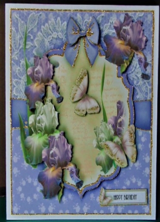Beautiful Iris Card Kit - CUP883312_1483 | Craftsuprint