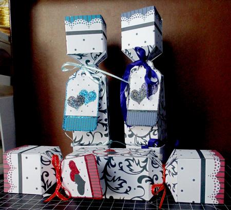 3D Black & Bright Love Hearts Cracker Gift Favour Boxes - CUP591096_359 ...