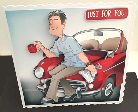 Best Dad Red Car 8x8 Quick Card - CUP970509_437 | Craftsuprint