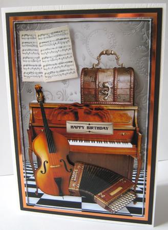 Vintage Music Male Card - CUP414825_936 | Craftsuprint