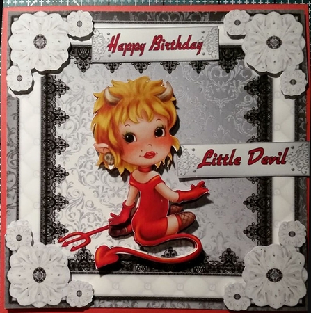 Little Devil - A4 card making sheet with decoupage. - CUP783587_21555 ...