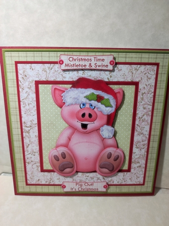 Happy Piggin Christmas Card Topper & Decoupage - CUP574386_68 ...