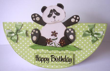 Panda Birthday / Thank You Wobble Card - Photo by Marion Enefer