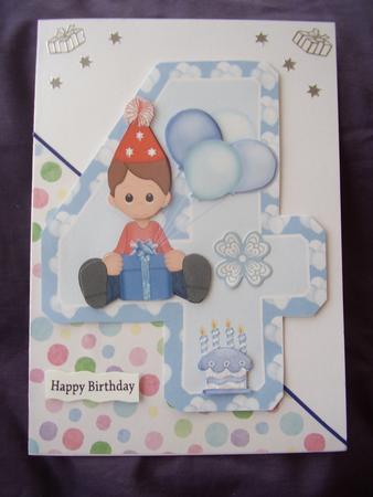 4 Today Birthday Boy Shape Card - CUP15576_68 | Craftsuprint