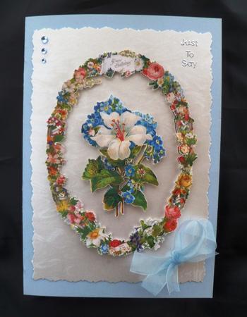 Victorian Flowers Card - CUP700602_198 | Craftsuprint