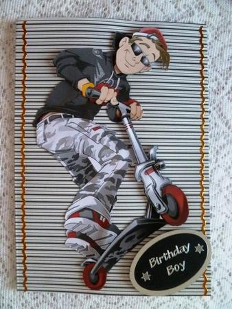 Urban Scooter Dude Decoupage Sheet - CUP402195_437 | Craftsuprint