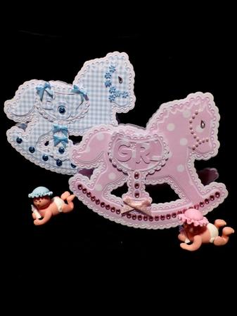 Baby Rocking Horse Layered Card - CUP696205_596 | Craftsuprint