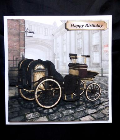 Old London - Beautiful 3D Steampunk Steam Car + Tag & Insert ...
