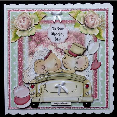 Congratulations Mice Wedding Day Card Front Kit - CUP653504_1483 ...