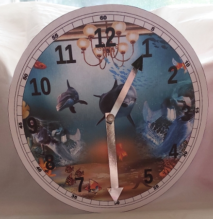 Total of 27 files. Beautiful dolphin clock faces with Arabic and Roman ...