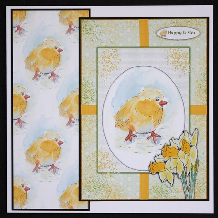 CUTE CHICK EASTER CARD: A5 Quick Card With Optional Decoupage & 5 ...