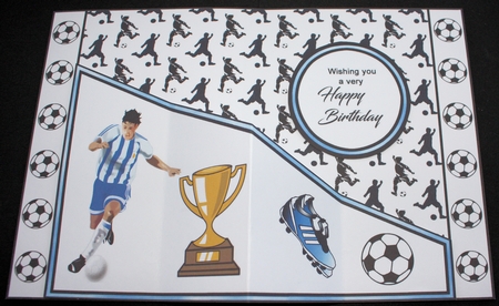 Diagonal pop-out Football (blue) - CUP1165111_173 | Craftsuprint